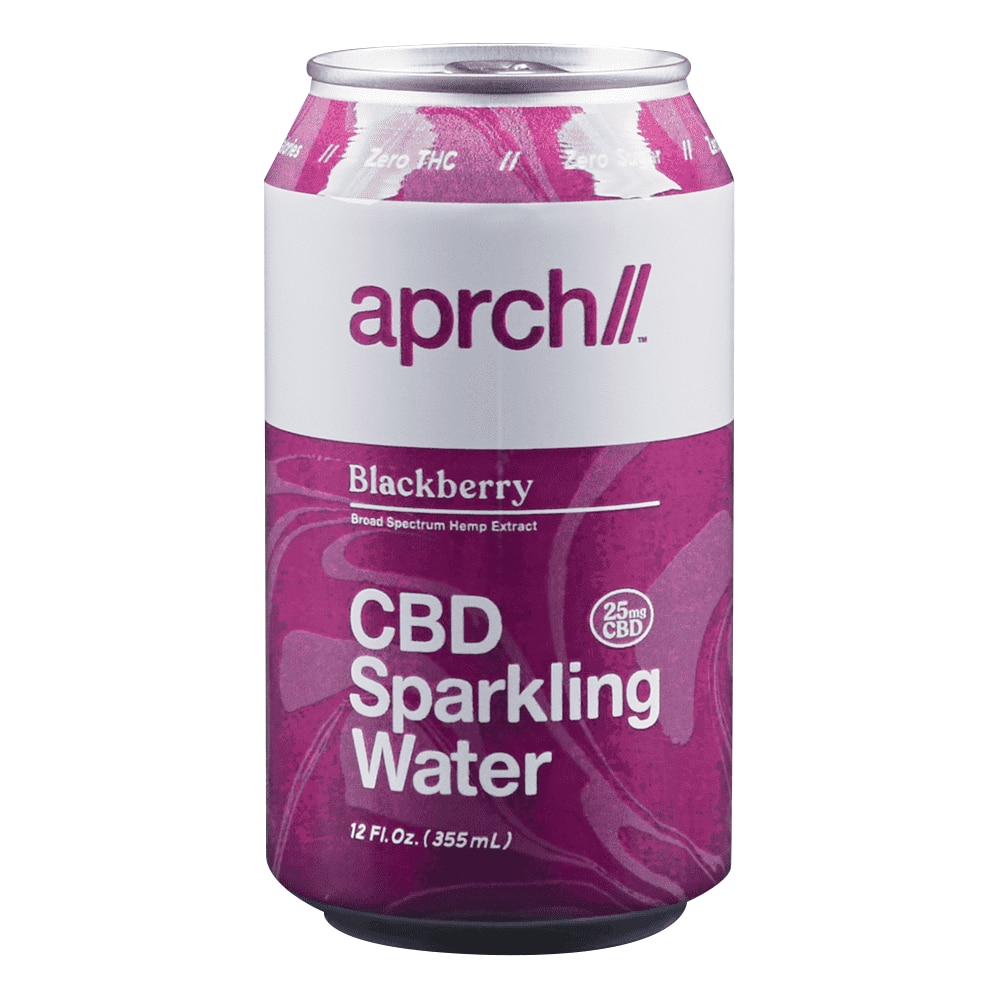 Aprch Blackberry CBD Sparkling Water 12 oz Cans - Applejack