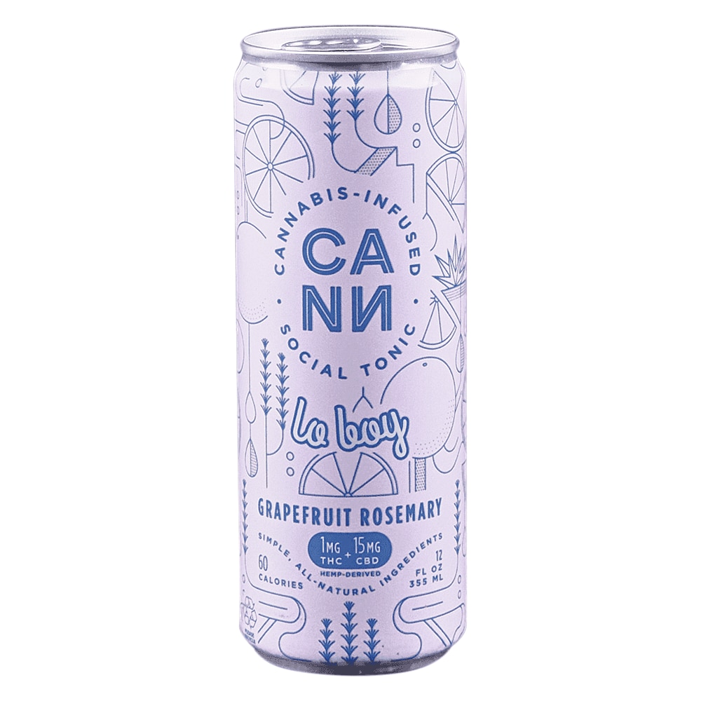 CANN 1mg THC & 15mg CBD Grapefruit Rosemary 12oz Cans - Applejack