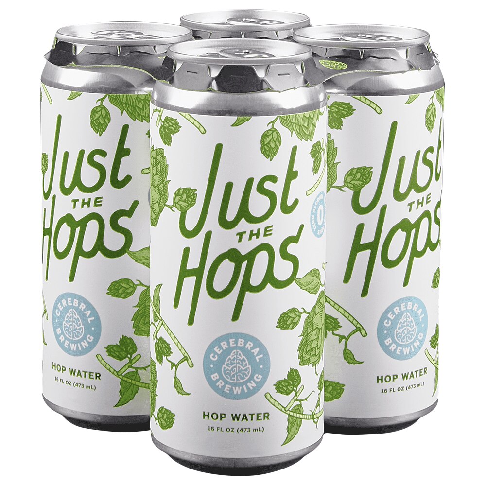 Cerebral Just the Hops Hop Water 4pk 16 oz Cans - Applejack