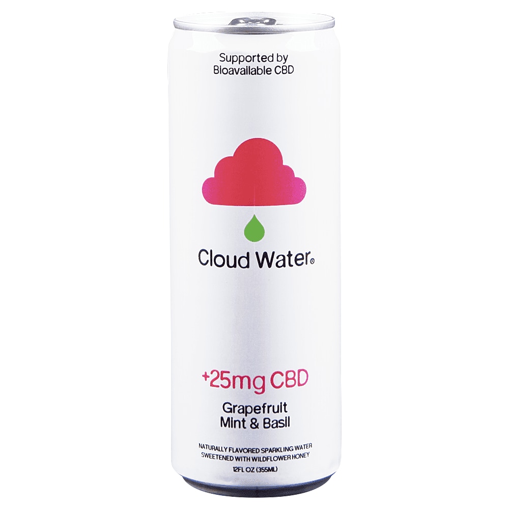 Cloud Water Grapefruit Mint Basil CBD 12oz Cans - Applejack