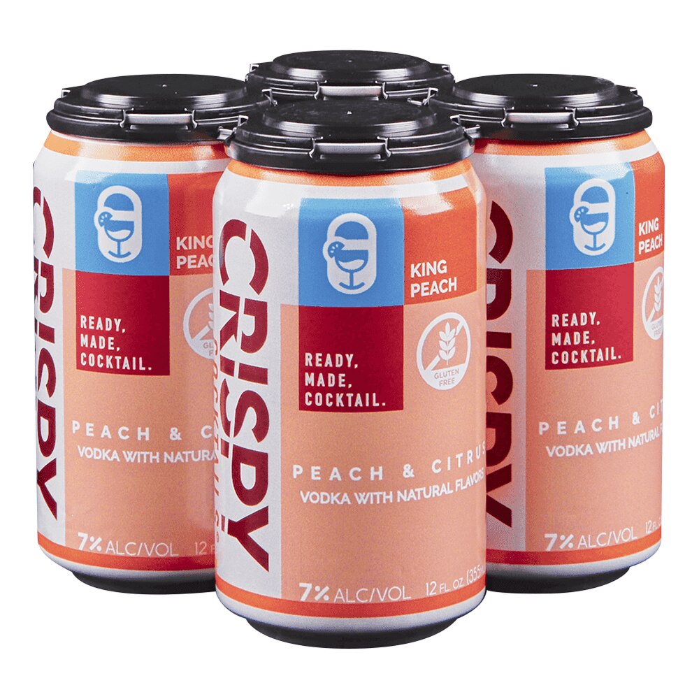 Crispy Cocktails King Peach 4pk 12 oz Cans - Applejack