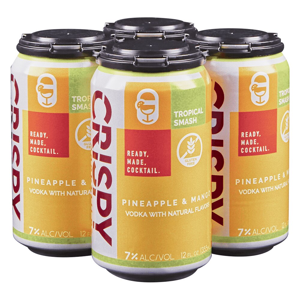 Crispy Cocktails Tropical Smash 4pk 12 oz Cans - Applejack