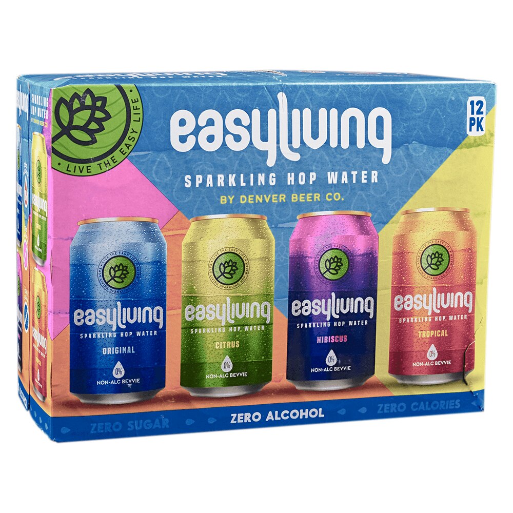 Denver Beer Easy Living Hop Water Variety 12pk 12 oz Cans - Applejack
