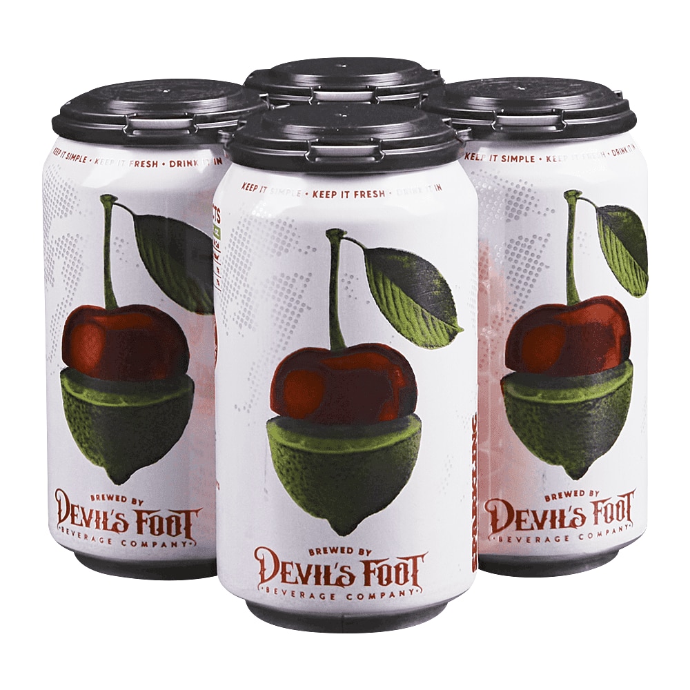 Devils Foot Sparkling Cherry Limeade 4pk 12 oz Cans - Applejack