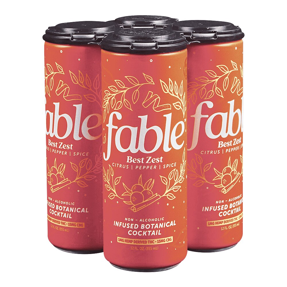 Fable Best Zest Cocktail 4pk 12 oz Cans - Applejack