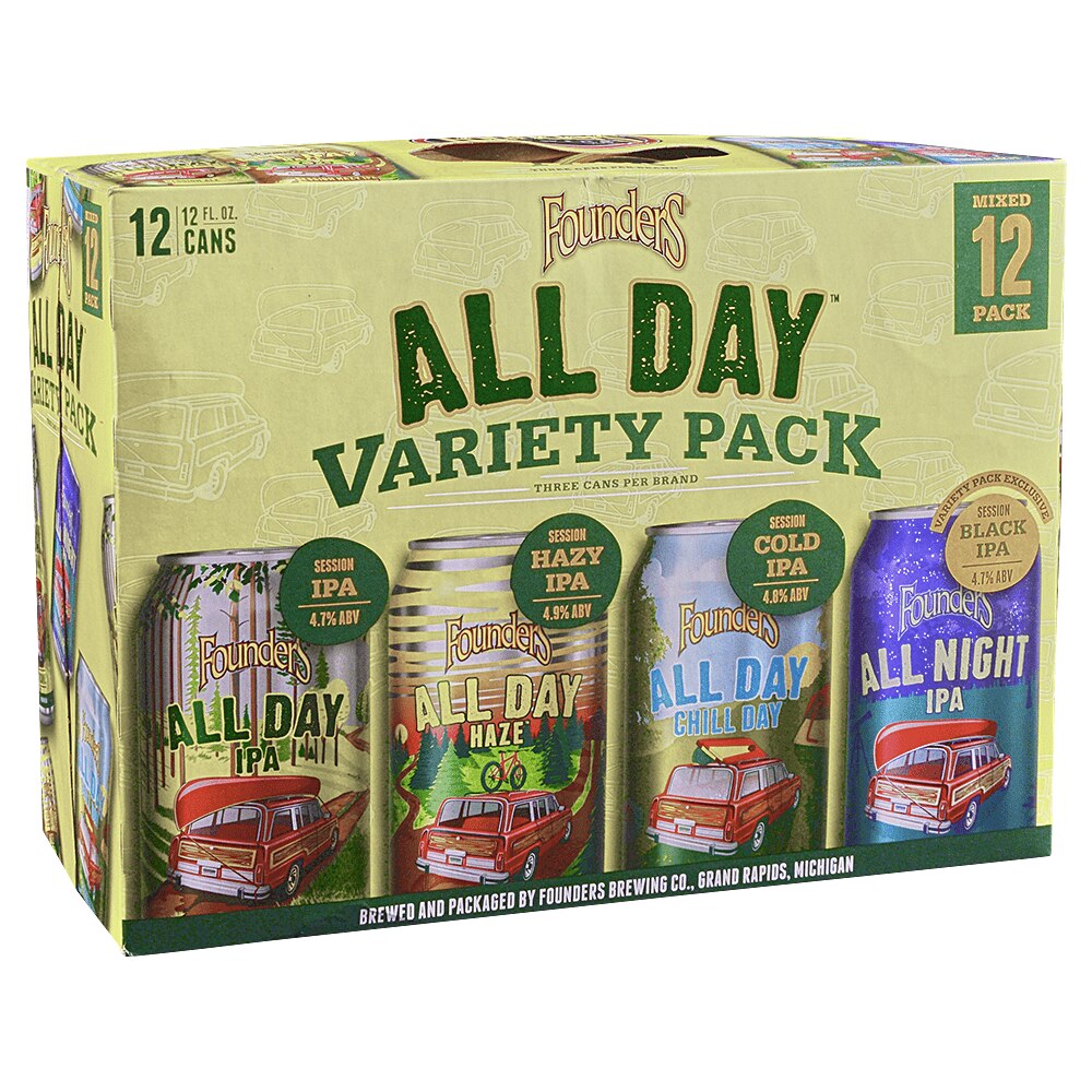 Founders All Day Variety 12pk 12 oz Cans - Applejack