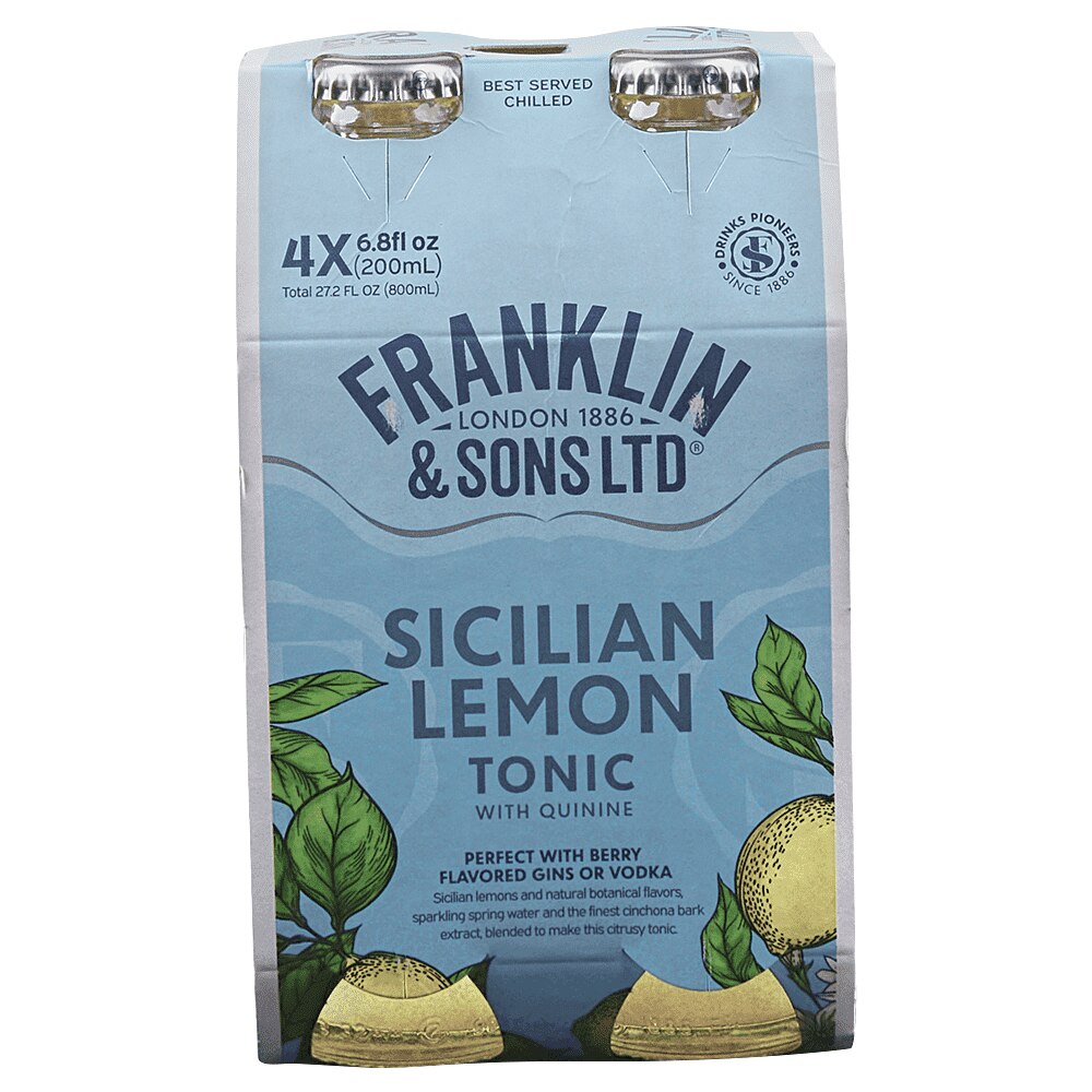 Franklin and Sons Lemon Tonic 4pk 200 ml