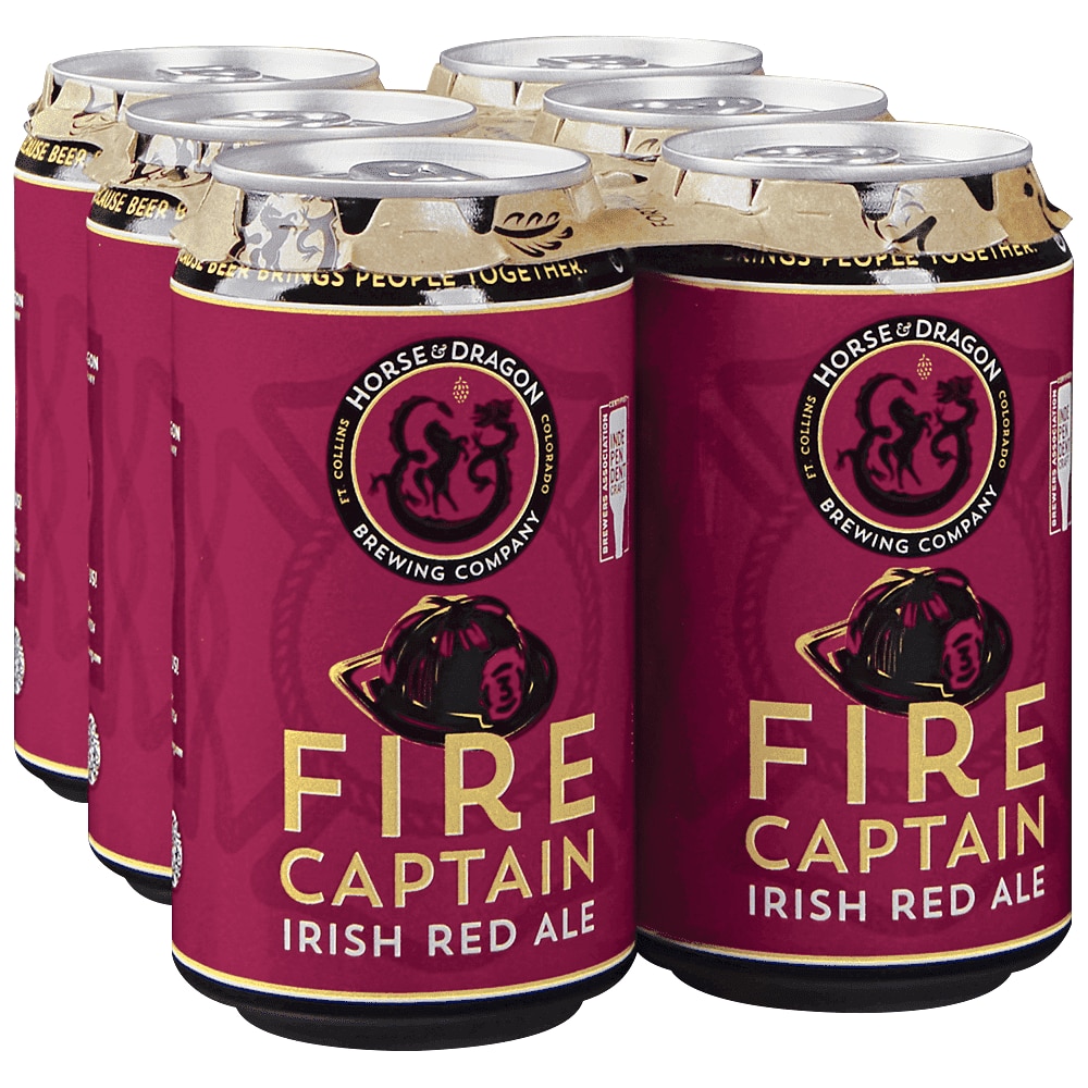 Horse & Dragon Fire Captain Irish Red Ale 6pk 12oz Cans - Applejack