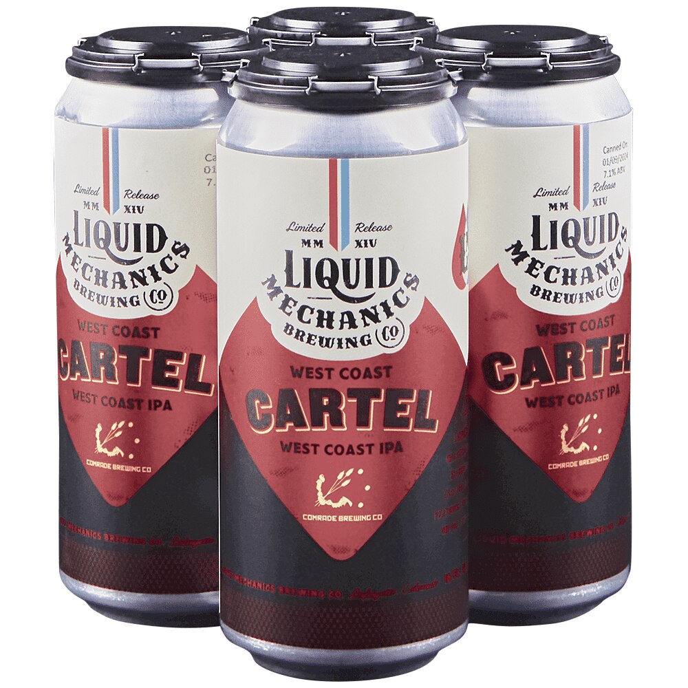 Liquid Mechanics West Coast Cartel IPA 4pk 16 oz Cans - Applejack