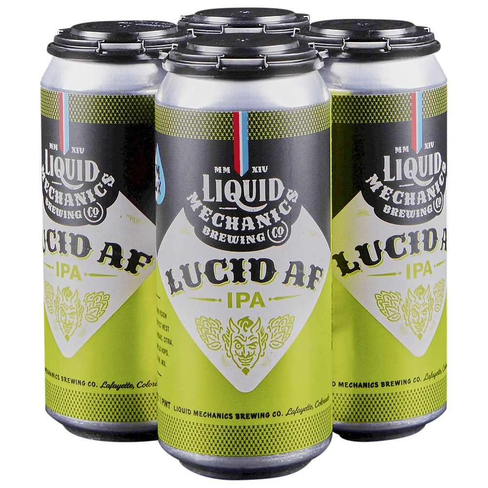 Liquid Mechanics Lucid AF IPA 4pk 16oz Cans - Applejack
