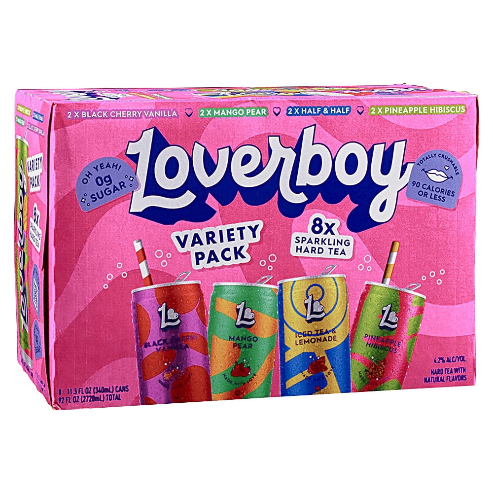 Loverboy Cool Classic Hard Tea Variety 8pk 12 oz Cans - Applejack