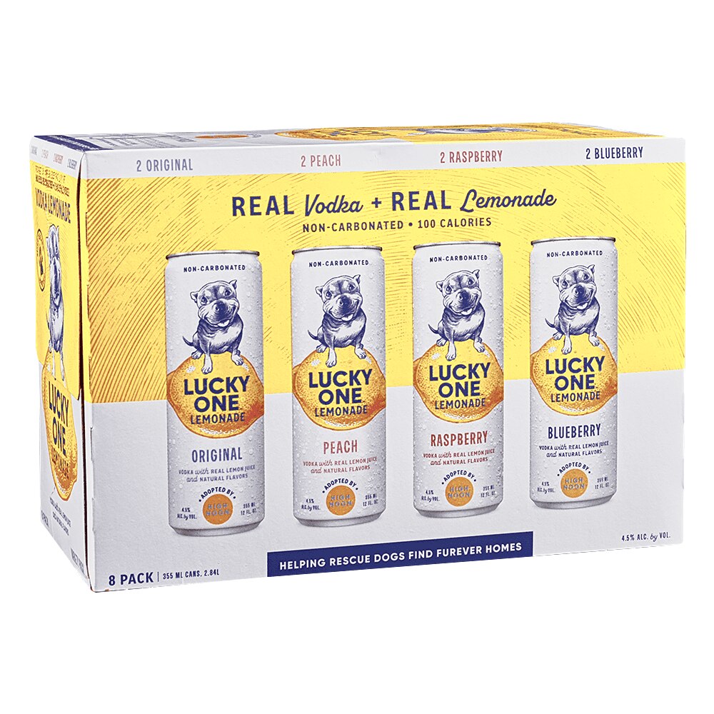 Lucky One Lemonade Variety 8pk 12 oz Cans - Applejack
