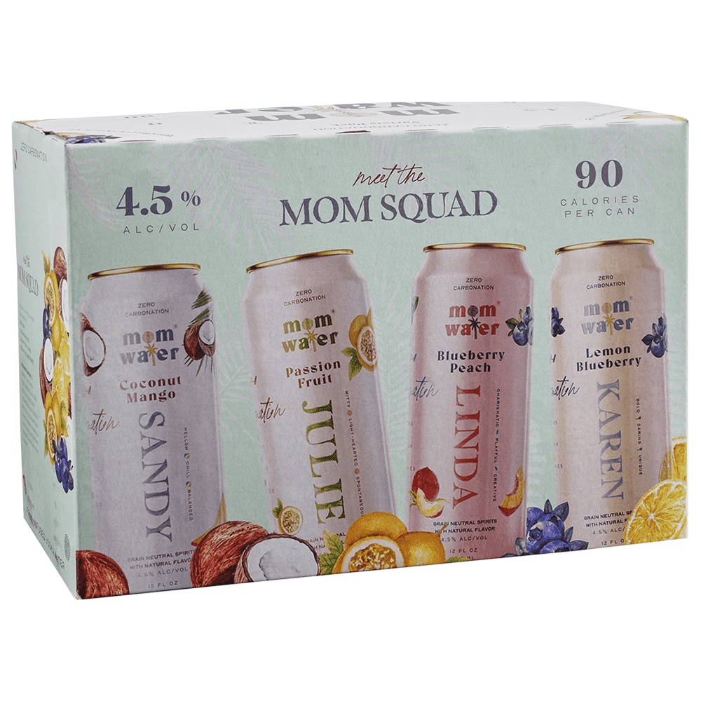 Mom Water Variety Pack 8pk 12 oz Cans - Applejack
