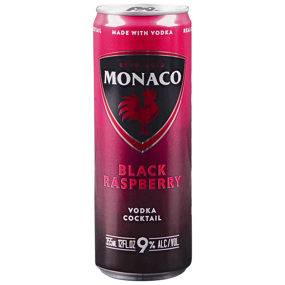 Monaco Black Raspberry Vodka Cocktail 12 oz Can - Applejack