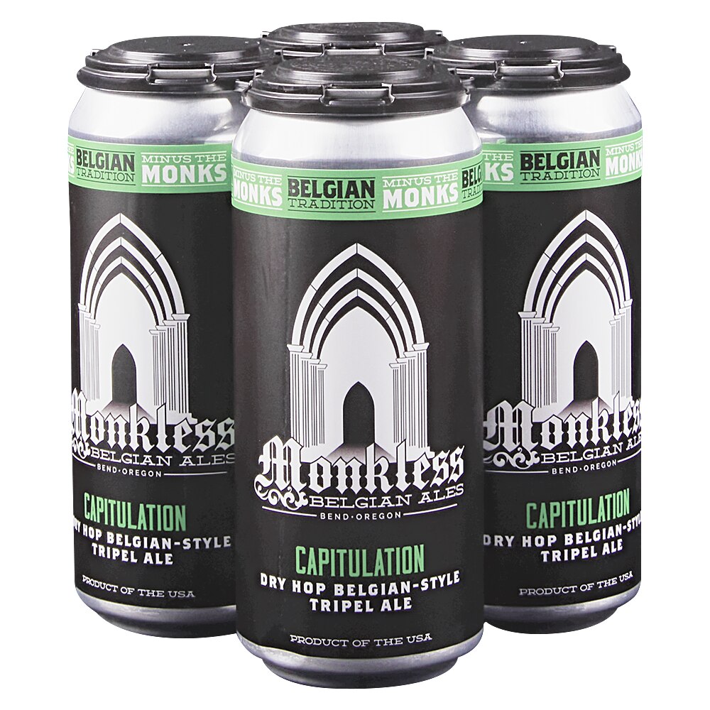 Monkless Capitulation Tripel 4pk 16 oz Cans - Applejack