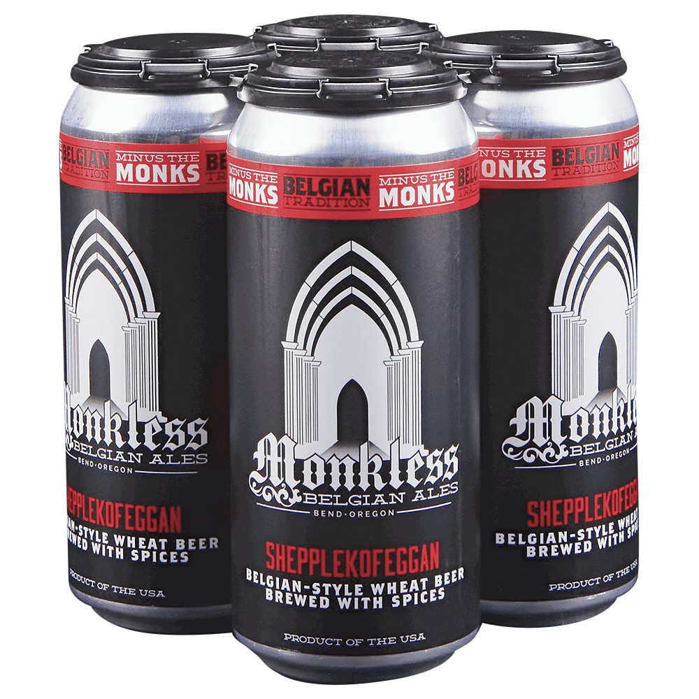 Monkless Shepplekofeggan Witbier 4pk 16 oz Cans - Applejack