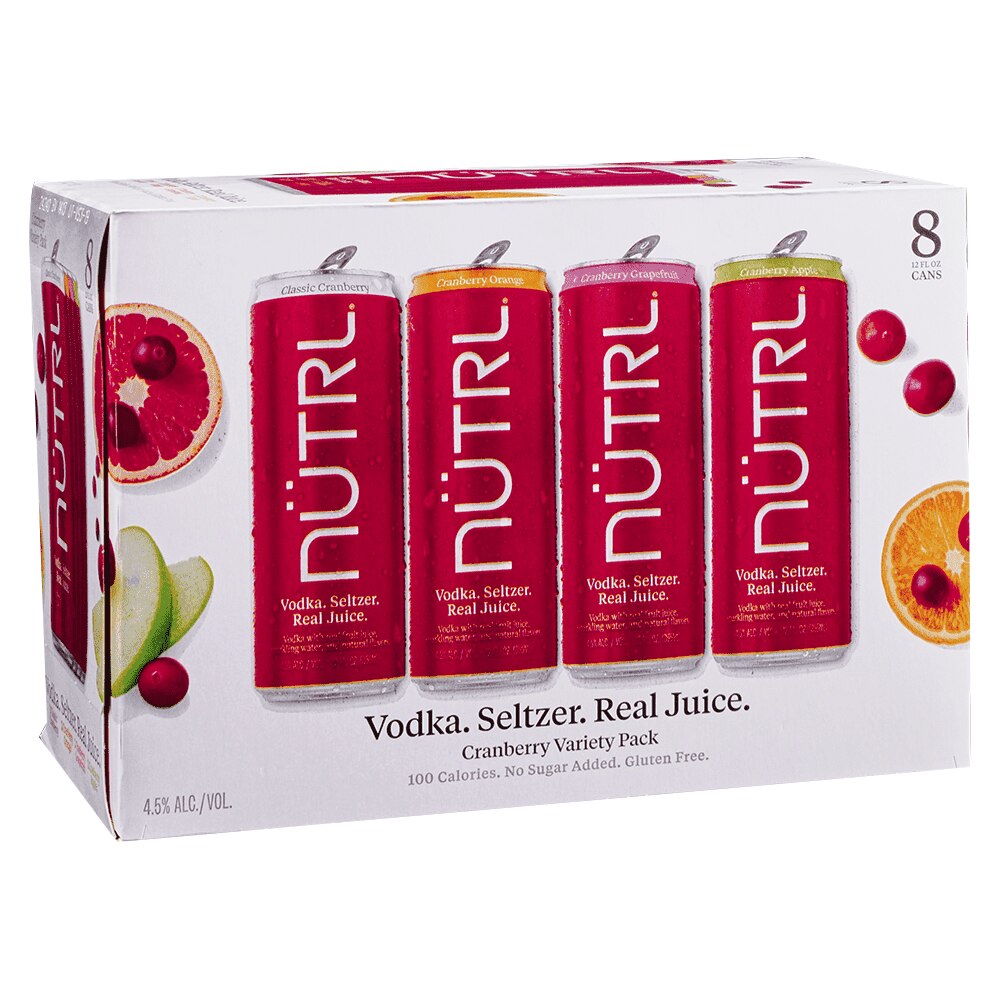 Nutrl Cranberry Variety 8pk 12 oz Cans - Applejack