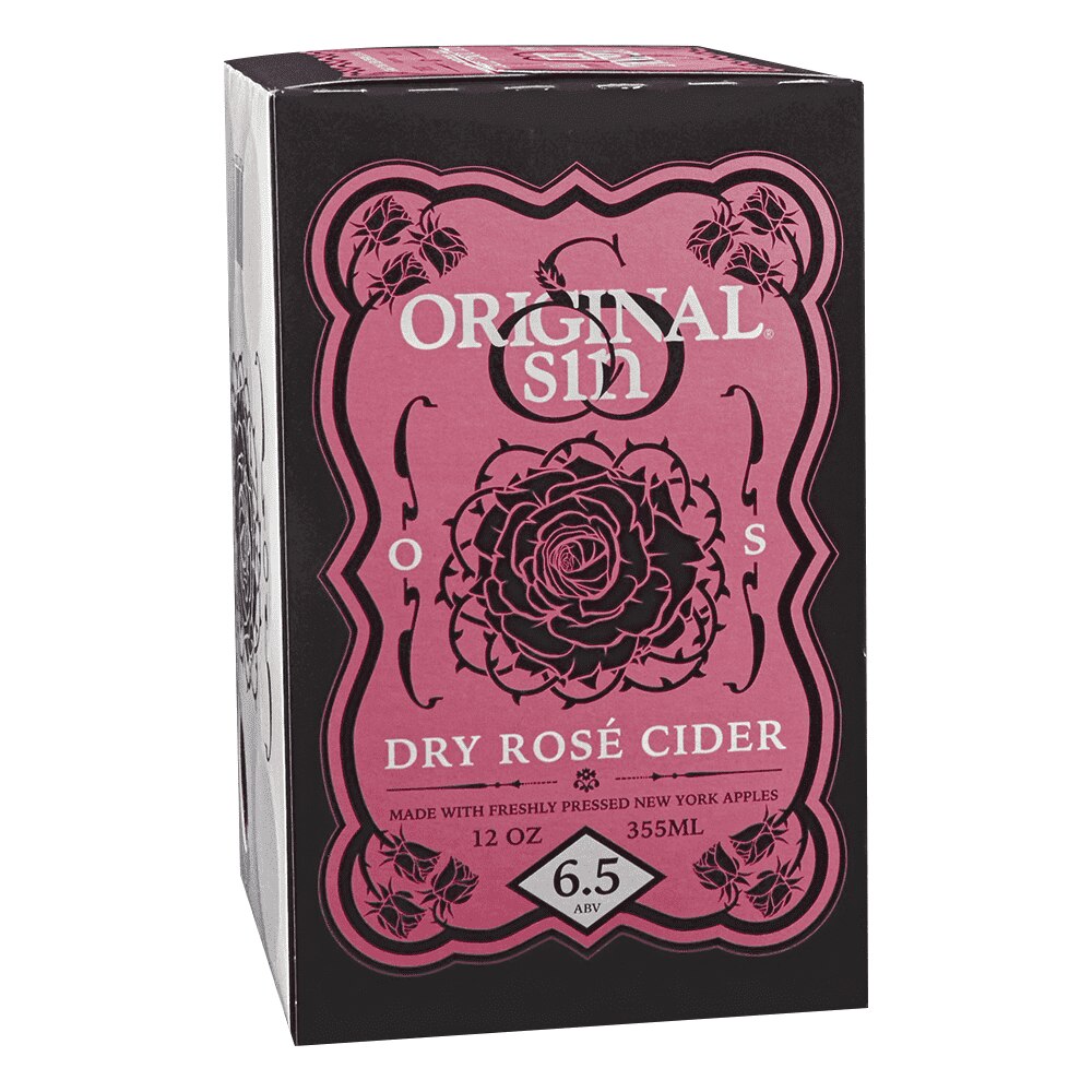 Original Sin Dry Rose Cider 6pk 12 oz Cans - Applejack