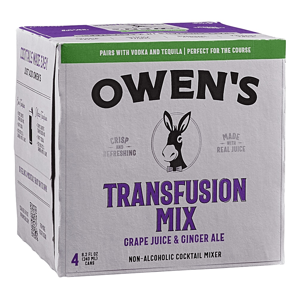 Owens Barstool Transfusion Mix 4pk 8 oz Cans - Applejack