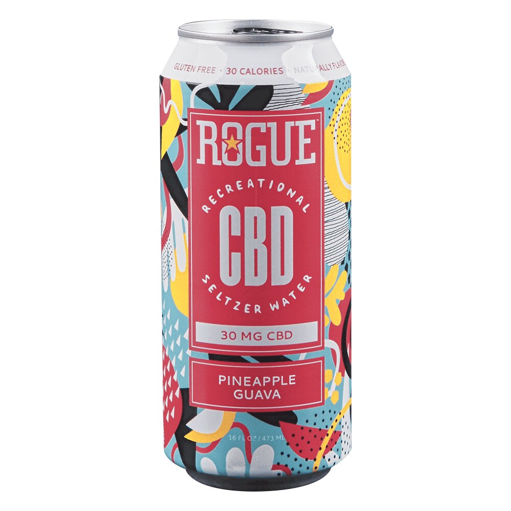 Rogue CBD Seltzers Pineapple Guava 16 oz Can - Applejack