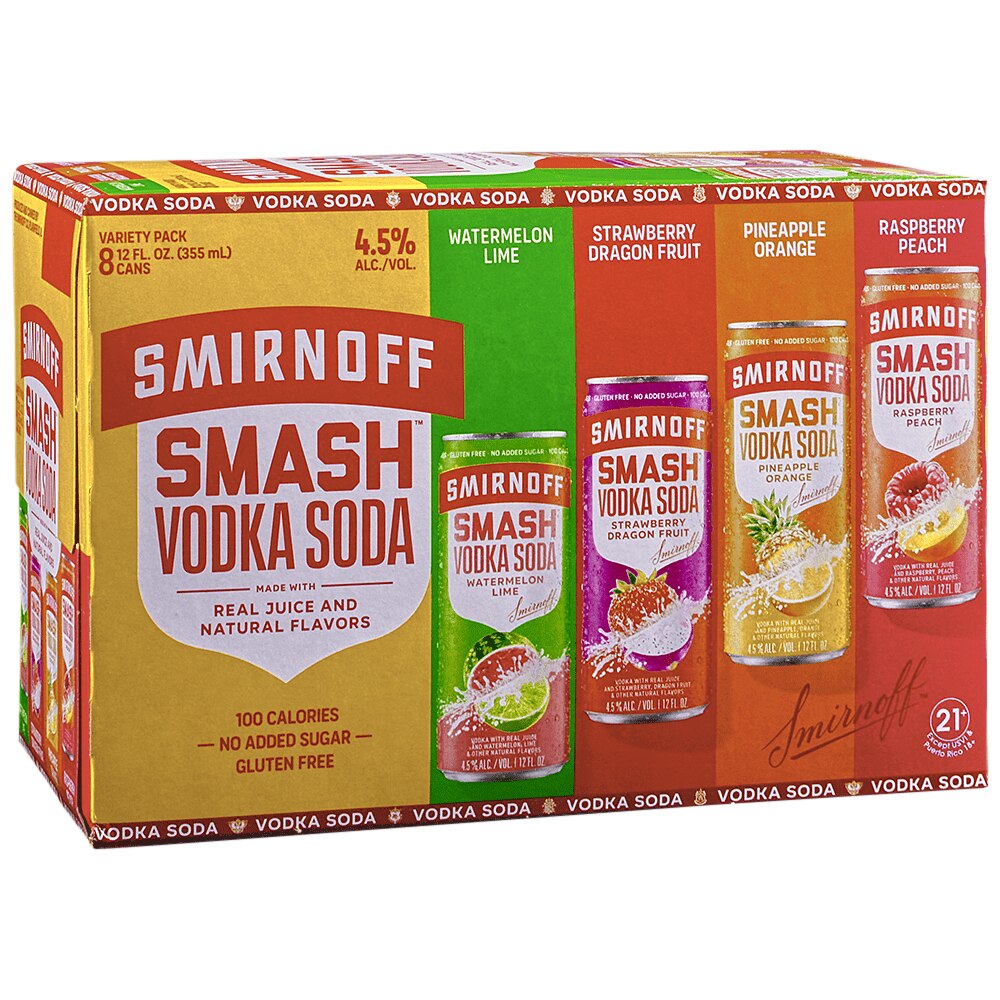 Smirnoff Smash Variety 8pk 12 oz Cans - Applejack