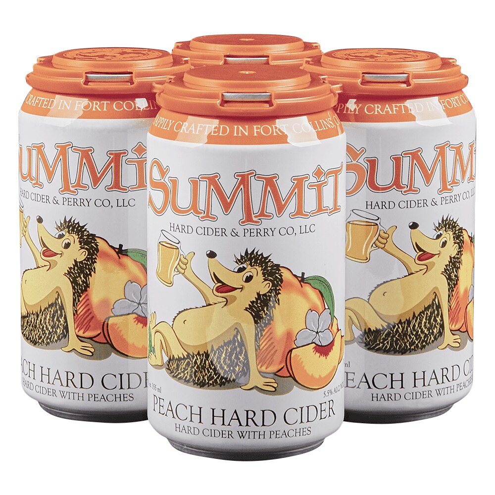 Summit Peach Cider 4pk 12 oz Cans - Applejack