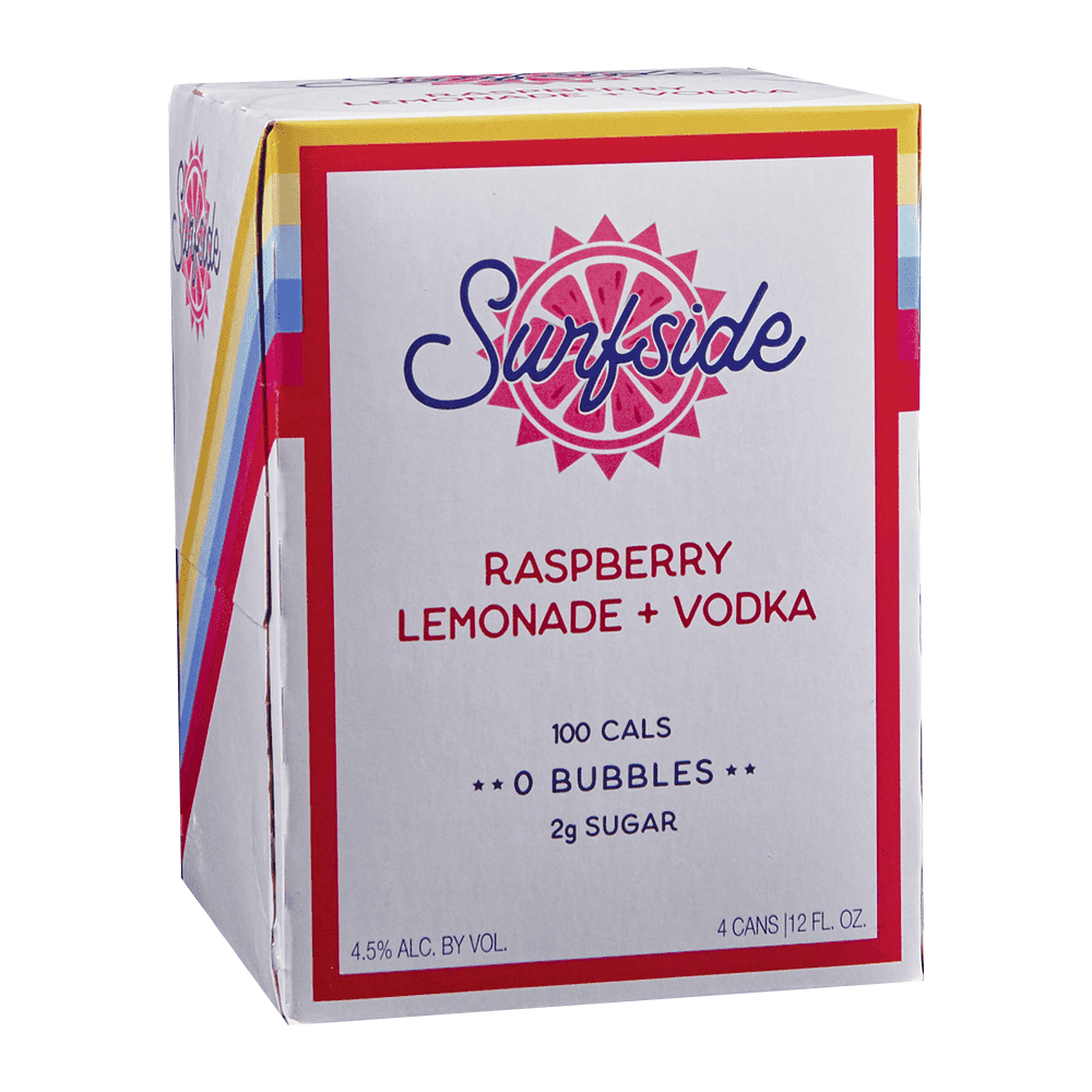 Surfside Raspberry Lemonade 4pk 12 oz Cans - Applejack