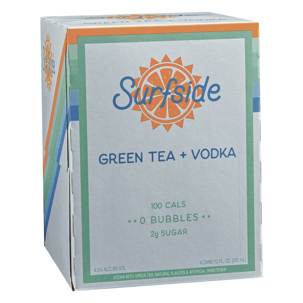 Surfside Vodka Green Tea 4pk 12 oz Cans - Applejack