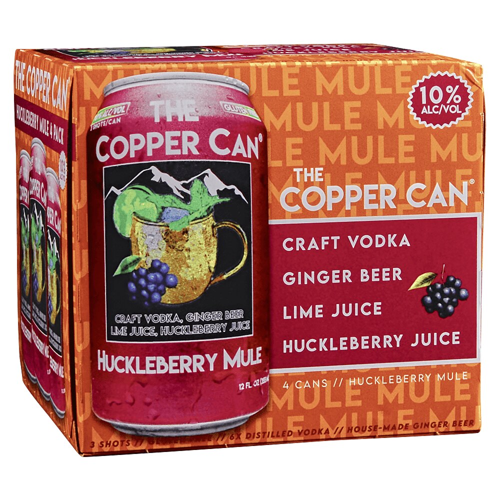 The Copper Can Huckleberry Mule 4pk 12 oz Cans - Applejack