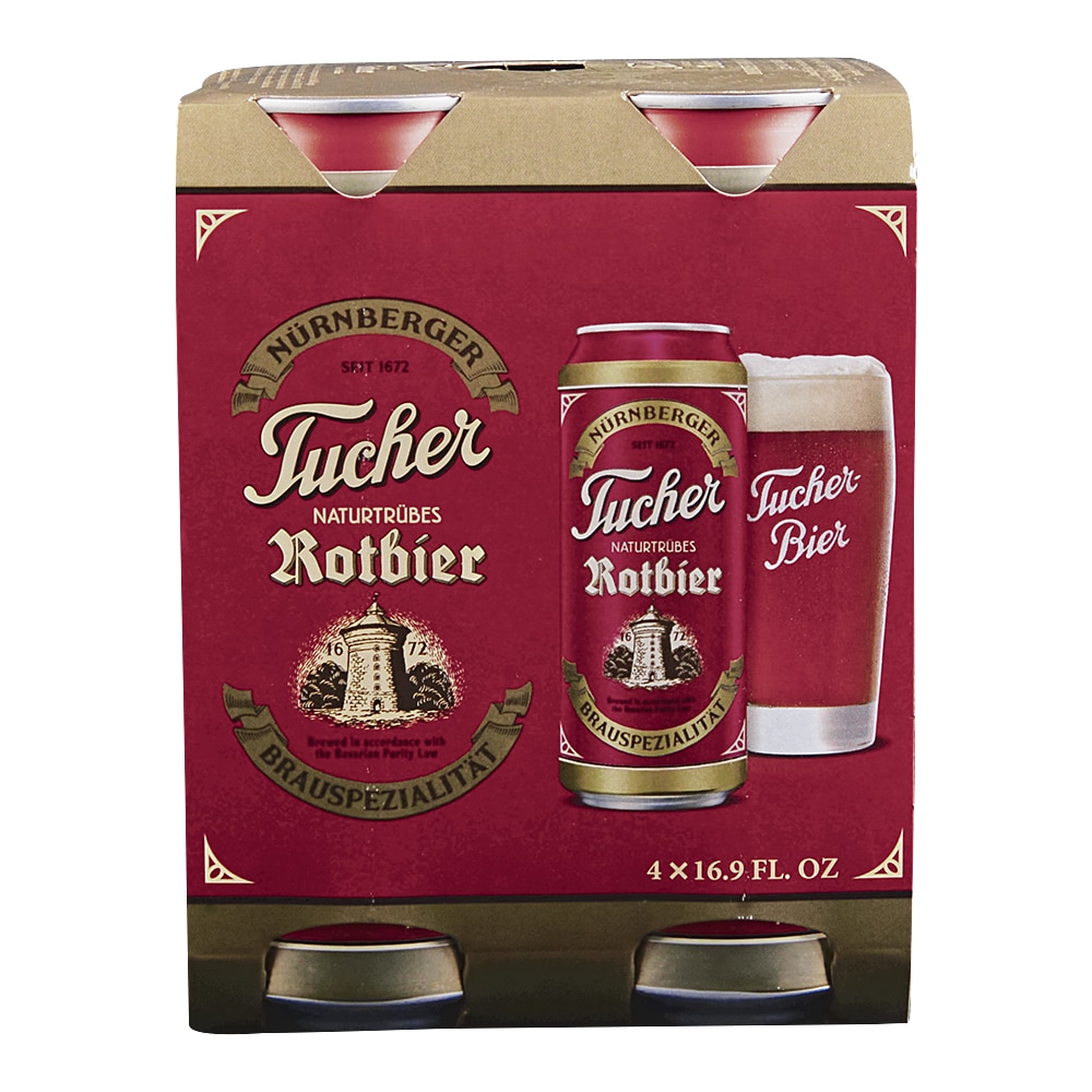 *SO* Tucher Rotbier 4pk 500 ml Cans- Applejack