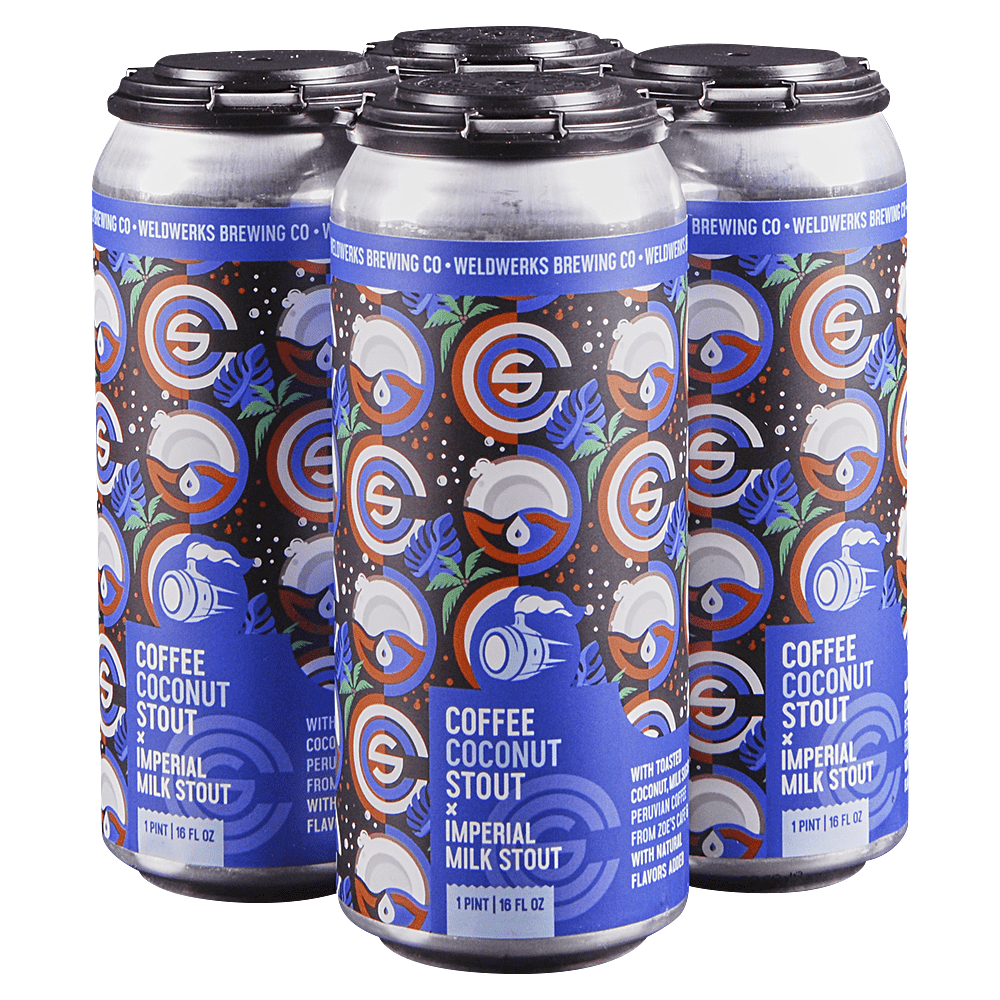 Weldwerks Coffee Coconut Stout 4pk 16 oz Cans - Applejack